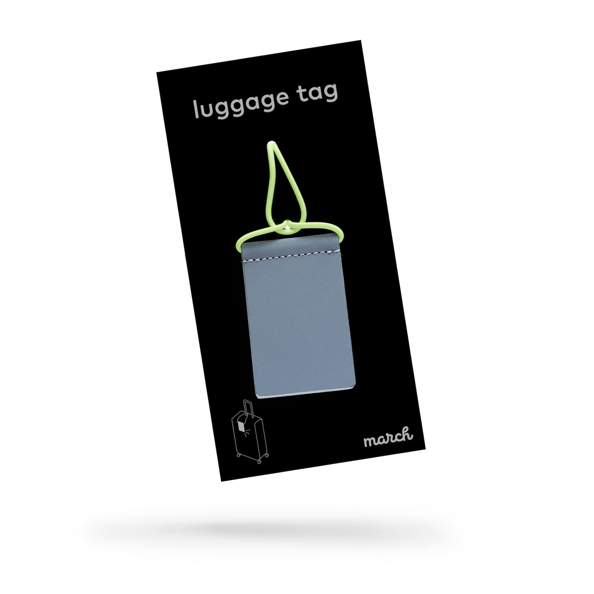 reflective luggage tag – march